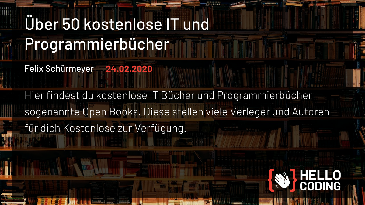 Über 50 kostenlose IT und Programmierbücher | HelloCoding